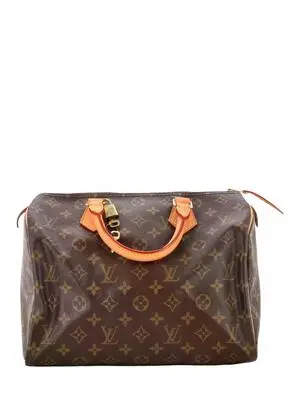LOUIS VUITTON Speedy Handbag Monogram Canvas 30 Satchel - Brown