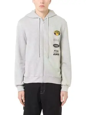 Iceberg Zip-up Hoodie With Logo Patch - Grey