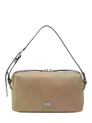 Pinko Love Birds Leather Shoulder Bag - Neutrals
