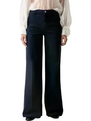 VICOLO Button-fastening Wide-leg Jeans - Blue