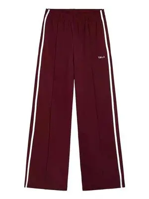 TALA Side-stripe Pintuck Track Pants - Red