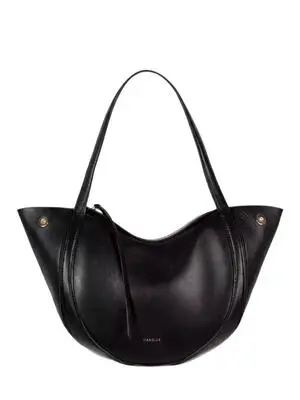 WANDLER Wandler Lin Mini Calf Leather Tote Bag Black