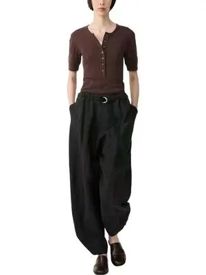 Studio Nicholson Sorin Micro-rib T-shirt - Brown