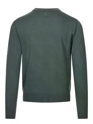 Canali Fine-knit Crew Neck Sweater - Green