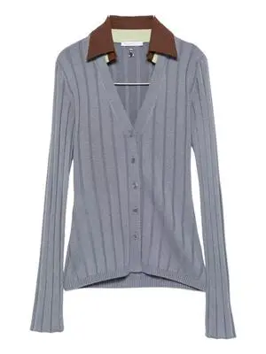 PATRIZIA PEPE Patrizia Pepe Ribbed Knit Color-Block Cardigan
