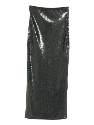Patrizia Pepe Embellished Maxi Skirt - Green