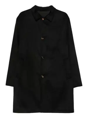 KIRED Single-breasted Reversible Coat - Black