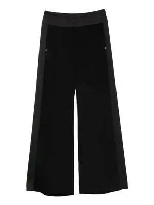 Patrizia Pepe Color-block Palazzo Pants - Black