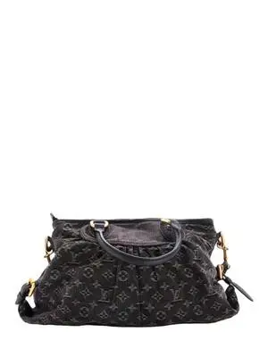 LOUIS VUITTON Louis Vuitton Monogram Denim Neo Cabby MM Tote Bag Black