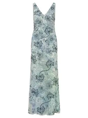 Ralph Lauren Floral Print V-neck Maxi Dress - Neutrals