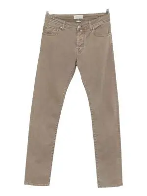 Jacob Cohen Nick Logo-patch Five-pocket Trousers - Neutrals