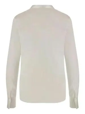F.IT V-neck Silk Shirt - Neutrals