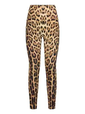 Roberto Cavalli Leopard-print Leggings - Neutrals