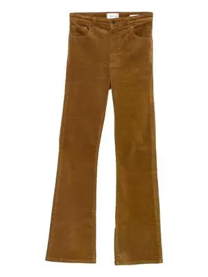 FRAME Bronze Corduroy Flared Trousers - Brown