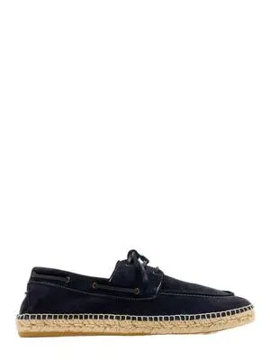 FORSA Lace-up Suede Espadrilles - Blue