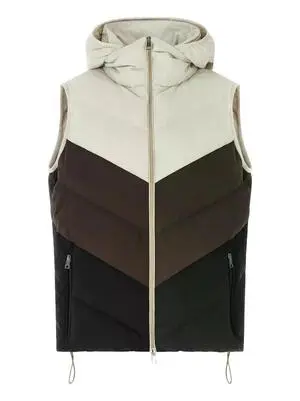 KITON Kiton Chevron Quilted Color-Block Vest