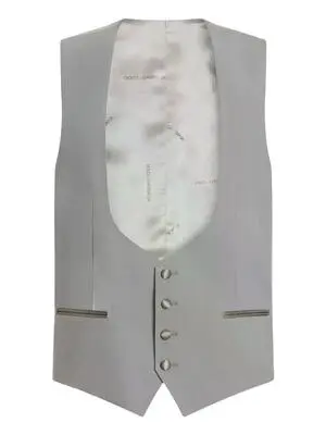 DOLCE & GABBANA Dolce & Gabbana Micro-Rib Tuxedo Vest