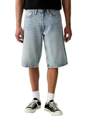 LEVI'S 470 Logo-patch Denim Shorts - Blue
