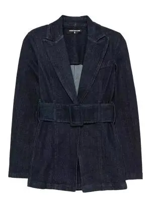 Patrizia Pepe Belted Denim Blazer - Blue