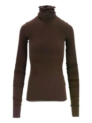 AL DUCA D’AOSTA 1902 Long-sleeve Turtleneck T-shirt - Brown