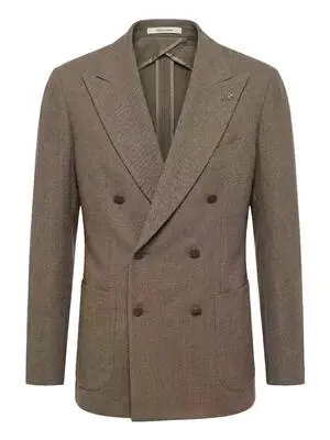 Tagliatore Double-breasted Peak-lapel Blazer - Brown