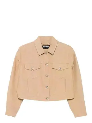Patrizia Pepe Micro-bouclé Cropped Jacket - Neutrals