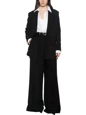 Patrizia Pepe Double-breasted Peak-lapels Blazer - Black