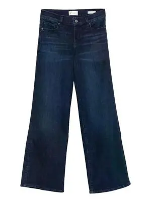 FRAME Wide-leg Jeans With Whiskering - Blue
