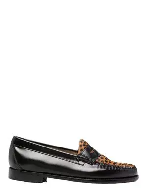 G.H.BASS Leopard-print Penny Loafers - Black