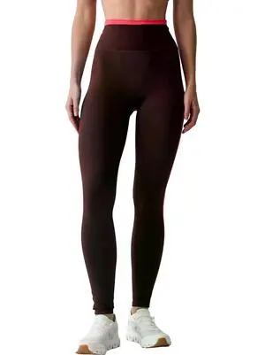 P.E Nation Logo-print Side-stripe Leggings - Brown