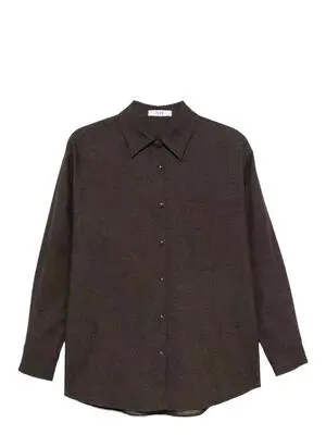 ELEH Chest-pocket Button-up Shirt - Brown