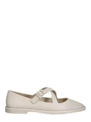 Melissa Buckle-fastening Crossover-strap Ballet Flats - Neutrals