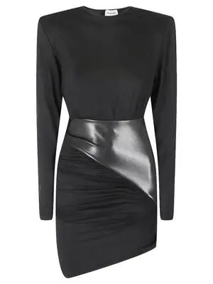 Andamane Ursula Ruched Mini Dress - Black