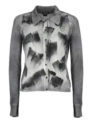 Avant Toi Abstract Patterned Cardigan - Grey