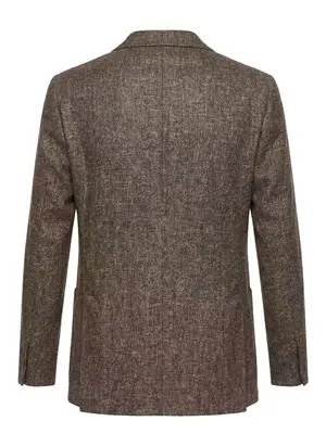 Tagliatore Double-breasted Wool Blazer - Brown