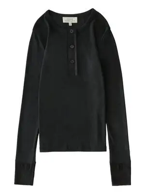 Studio Nicholson Roane Buttoned Top - Black