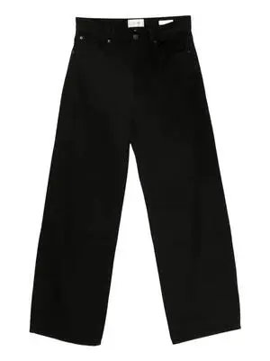 FRAME Denim Bow Wide-leg Jeans - Black