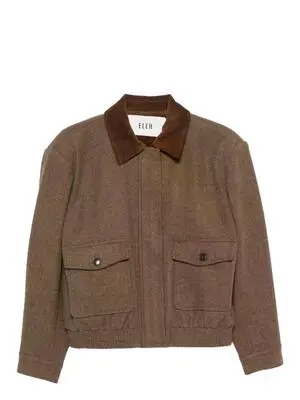 ELEH Corduroy Collar Jacket - Brown