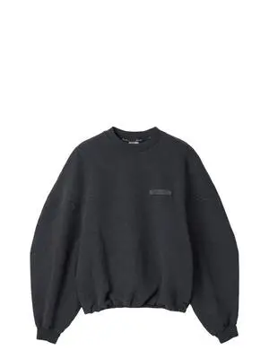 Jacquemus Long Sleeve Sweatshirt With Ribbed Details - Dark Gray