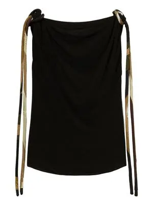 Emilio Pucci Vivara Knot Top - Black