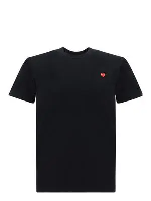 Play Comme Des Garcon Red Badge T-shirt - Black