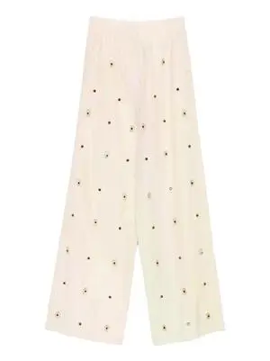 FORTE_FORTE Crystal-embellished Palazzo Pants - Neutrals