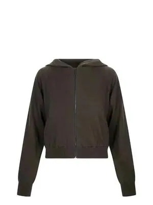 Max Mara Zip-up Knitted Hoodie - Brown