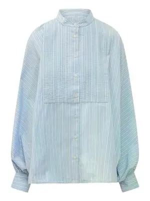 SOSUE Antonia Smocked Detail Blouse - Blue