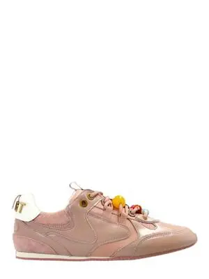 Kurt Geiger Paneled Bead Embellished Sneakers - Pink