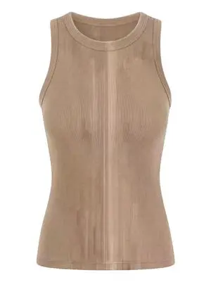 HANDVAERK Ribbed Racerback Tank - Brown
