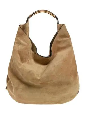 Moschino Medium Handle Me Suede Tote Bag - Neutrals