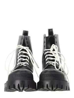 Balenciaga Strike Lace-up Ankle Boots - Black