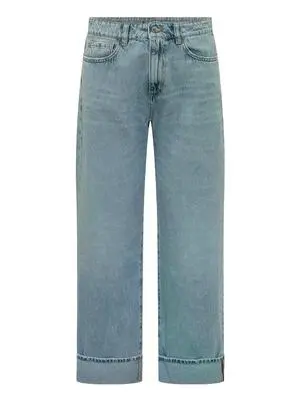 ICON DENIM LOS ANGELES Sky Tiny Turn-up Jeans - Blue