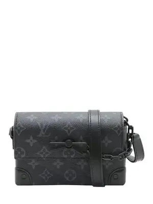 LOUIS VUITTON Monogram Eclipse Steamer Wearable Wallet Crossbody Bag - Black